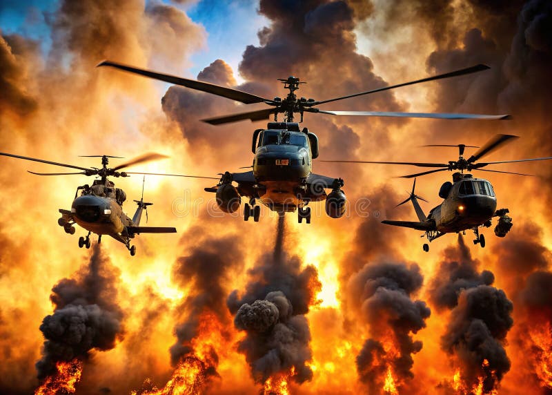 Apache Helicopter Silhouette a Powerful Visual of Aerial Combat and ...