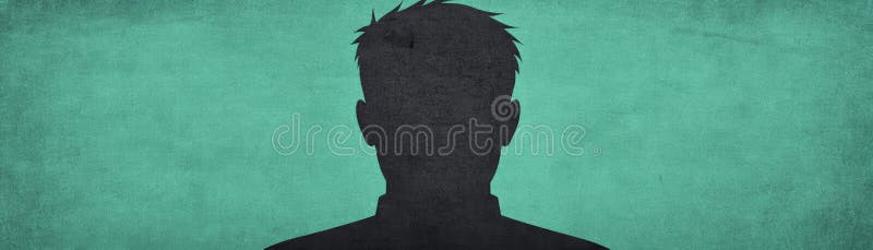 Striking Silhouette, a Portrait of Bearded Man in Profile, Highlighting ...