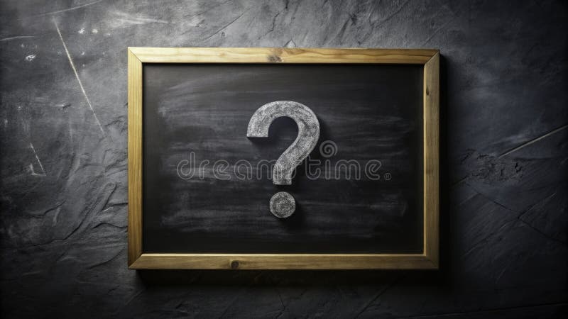 A Striking Silhouette Question Mark on a Textured Blackboard Inspiring ...