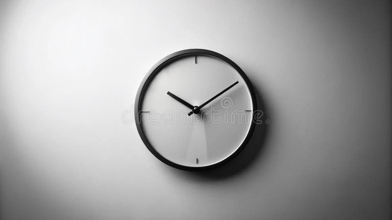 Minimalist Three OClock Clock Silhouette a Clean and Concise Visual ...
