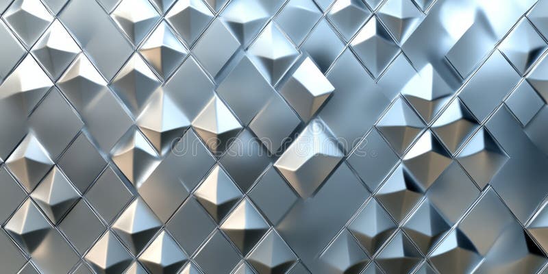 A Striking Silver-gray Background with Diamond Patterns Reflecting a ...