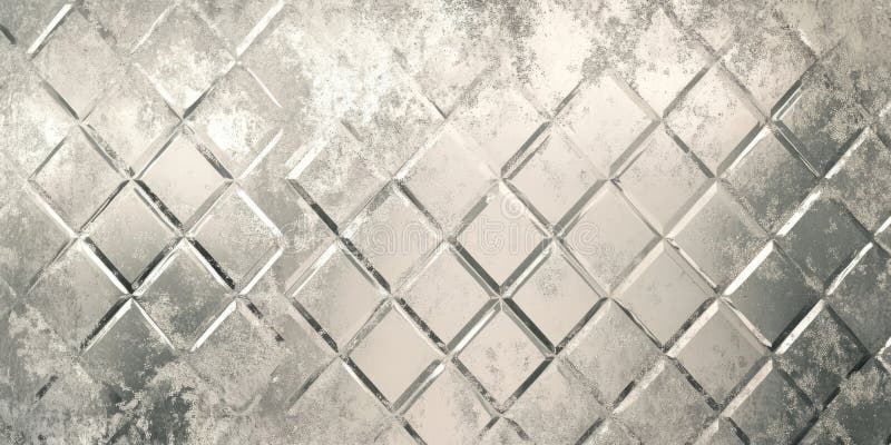 A Striking Silver-gray Background with Diamond Patterns Reflecting a ...