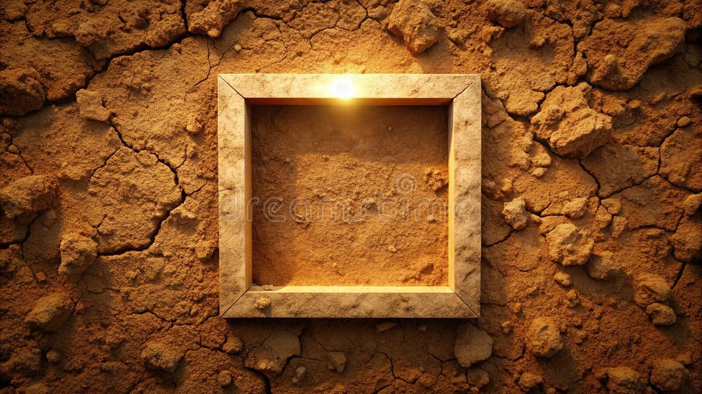 A Striking Square Hole in Parched Earth Exploring the Textures and ...