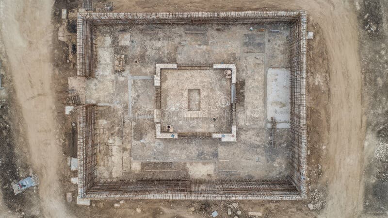 A Striking Square Structure Stands Prominently, Featuring a Mesmerizing ...