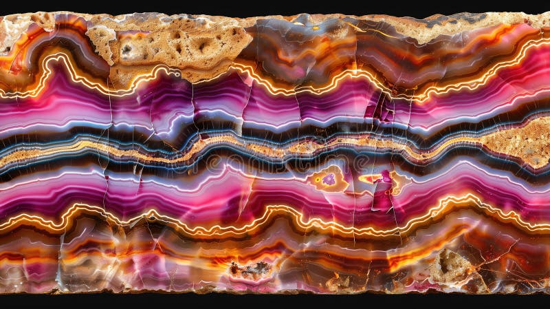 Vibrant Patterns of Multicolored Agate Stone with Marble-like Texture ...