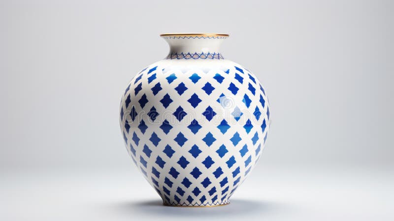 Striking Symmetrical Patterns: a Vibrant Vase with Traditional ...