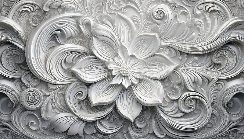 Striking ThreeDimensional Artwork in White a Modern Masterpiece that ...