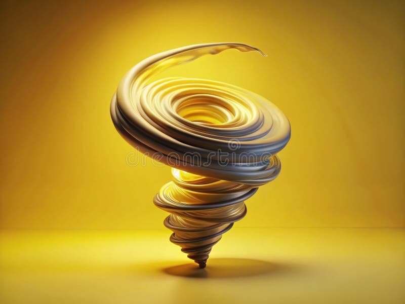Striking Tornado Symbol Against a Bold Yellow Background a Powerful ...