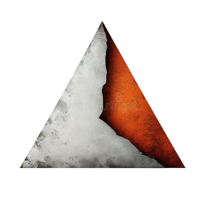 A Striking Triangular Sculpture Showcasing Contrasting Textures in ...