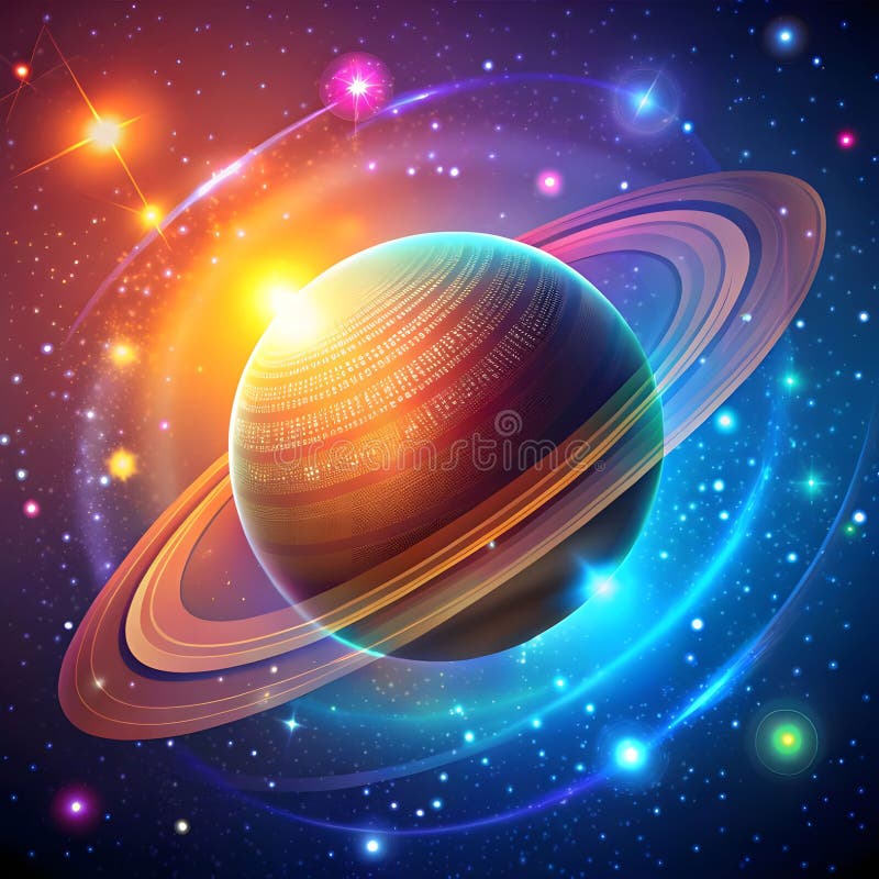 A Striking Vector 3d Object on Space Background Stock Illustration - Illustration of scifi ...