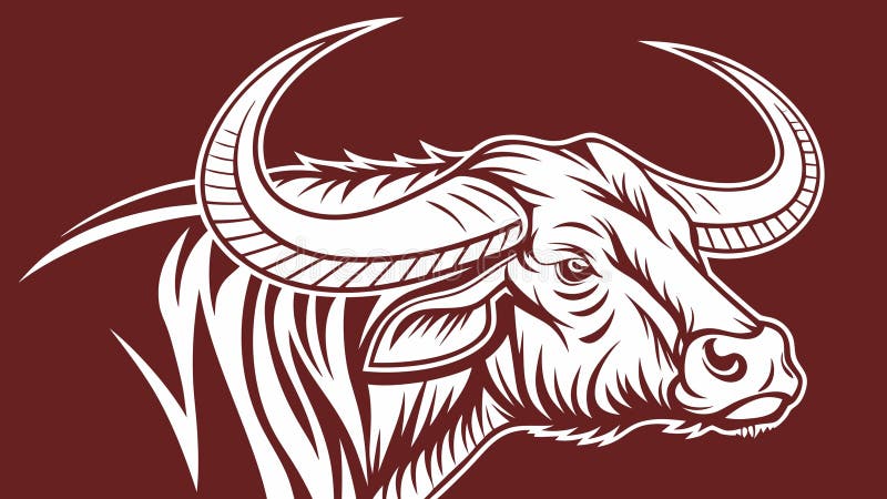 Strong Buffalo Head Profile, Wild Animal, Vector Design Generative AI ...
