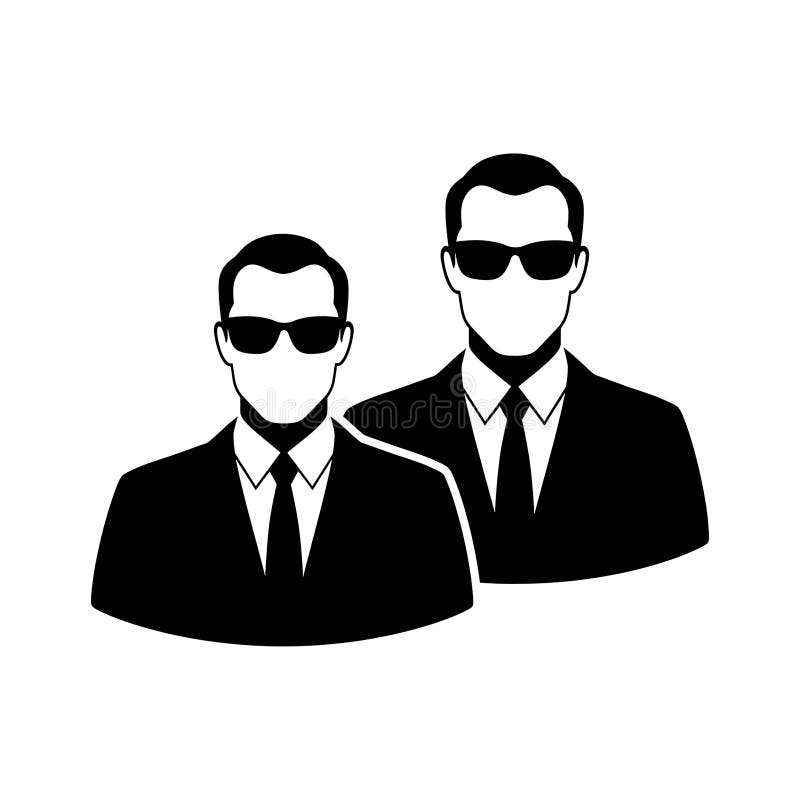 Secret Agents Silhouette stock illustration. Illustration of anonymous ...