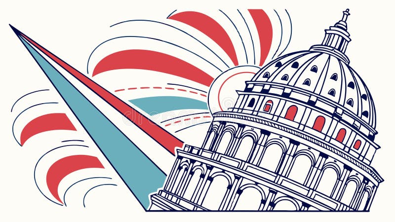 Iconic Capitol Building Dome Illustration, Vector Design Generative AI ...
