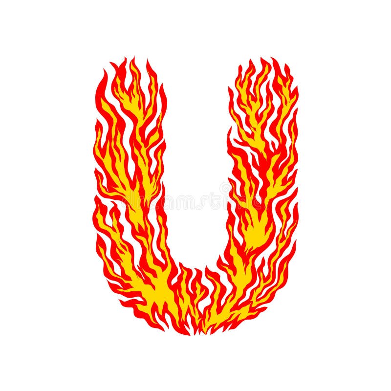 Fire Letter U Stock Illustrations – 284 Fire Letter U Stock ...
