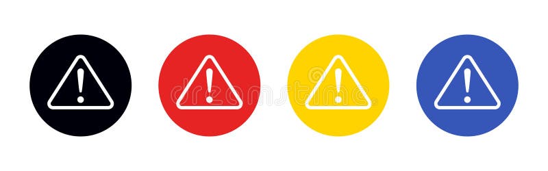 Vector Warning Sign in Circle Multiple Color Stock Vector ...