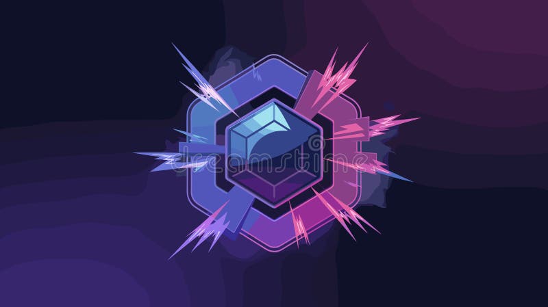 Abstract Crystal Icon with Vibrant Colorful Design and Dynamic Elements ...