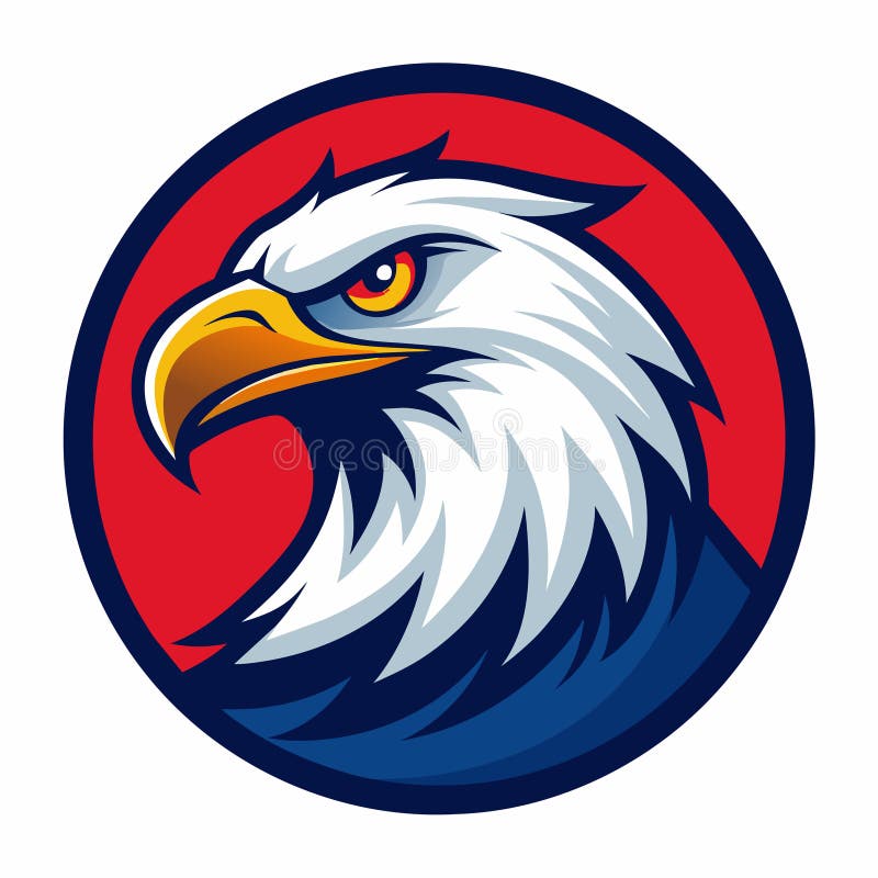 Side-Facing Eagle Logo Inside Circle – Bold Vector Branding Symbol ...