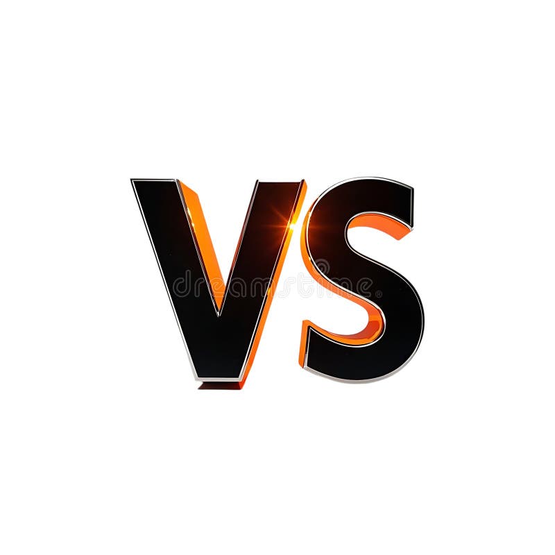 A Visual Representation of the Versus Concept Displayed with Bold ...