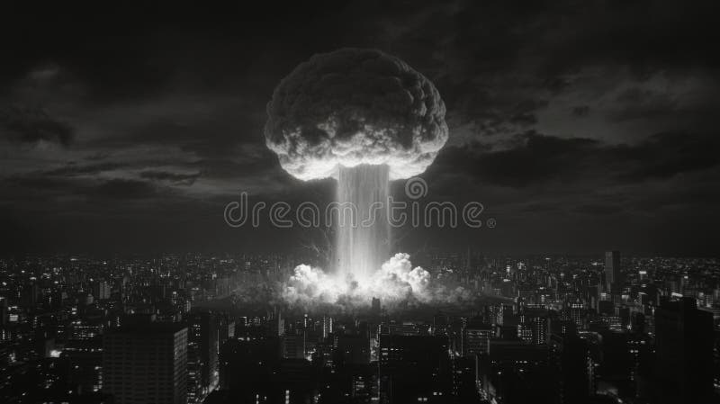 Dramatic Sky Over a City at Dusk with Powerful Light Burst and ...