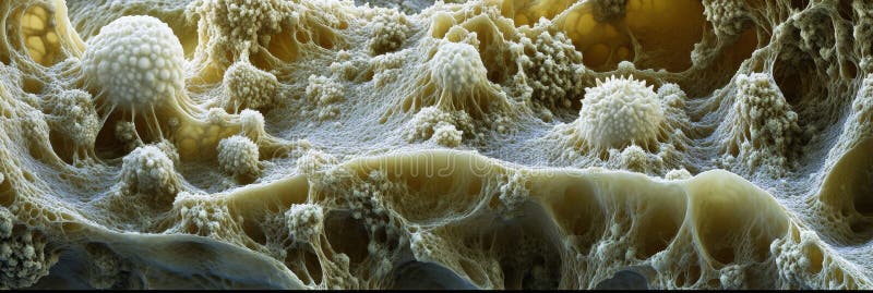 Dense Layer of Microbes Showcasing Diverse Structures and Interactions ...