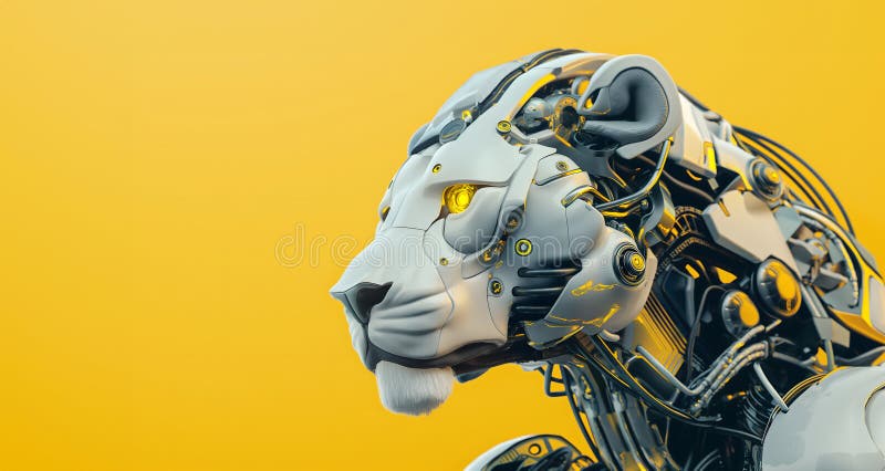 Striking Visual of an AI Robot with a Lion S Head,symbolizing Prowess ...