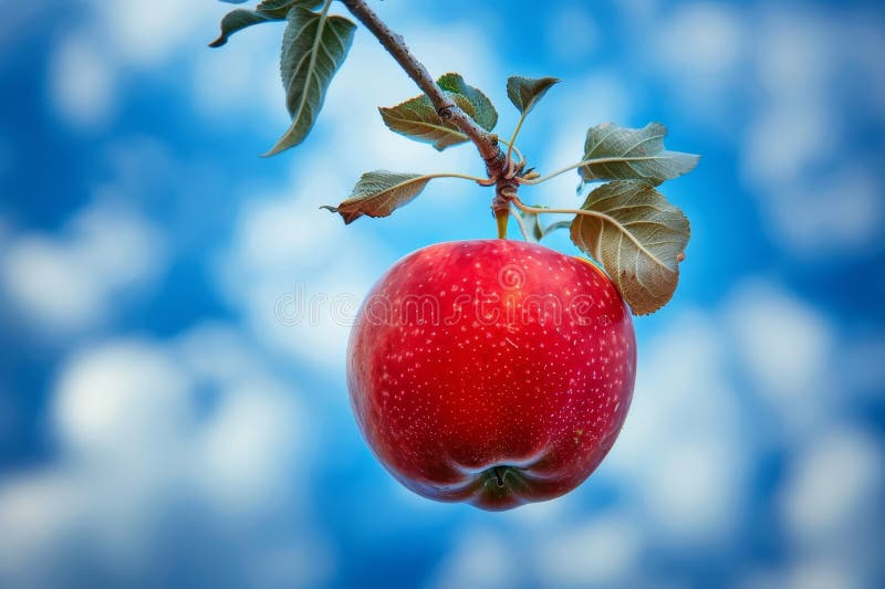 Striking Visual Appeal of a Vibrant Apple Displayed Against a ...