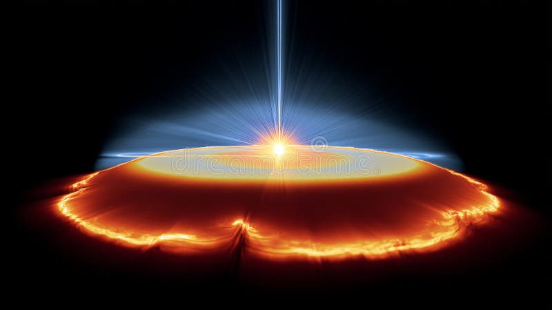 A Striking Visual of a Centralized Energy Source Emitting Layered Heat ...