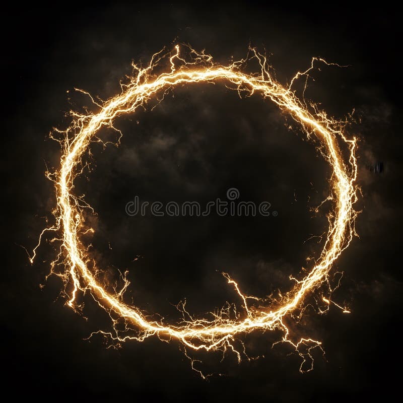 Electric Circle of Energy stock illustration. Illustration of formation ...