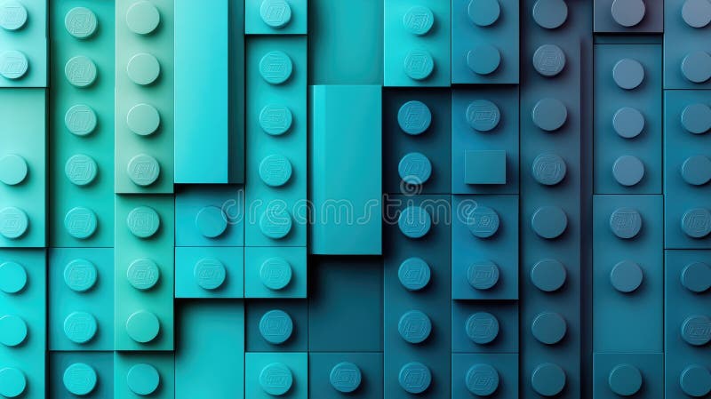 Exploring a Vibrant Array of Blue Shades with Textured Blocks Against a ...