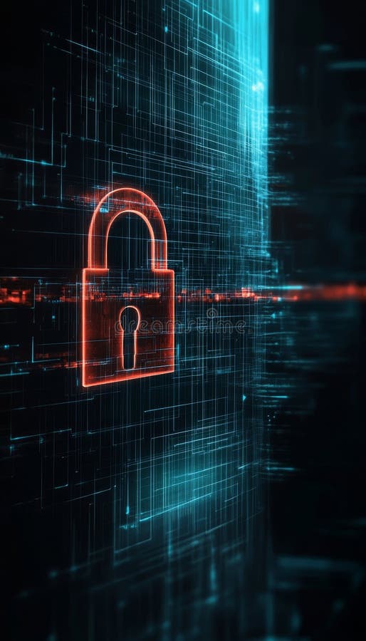 A Striking Visual of a Digital Lock Representing Online Security Amidst ...