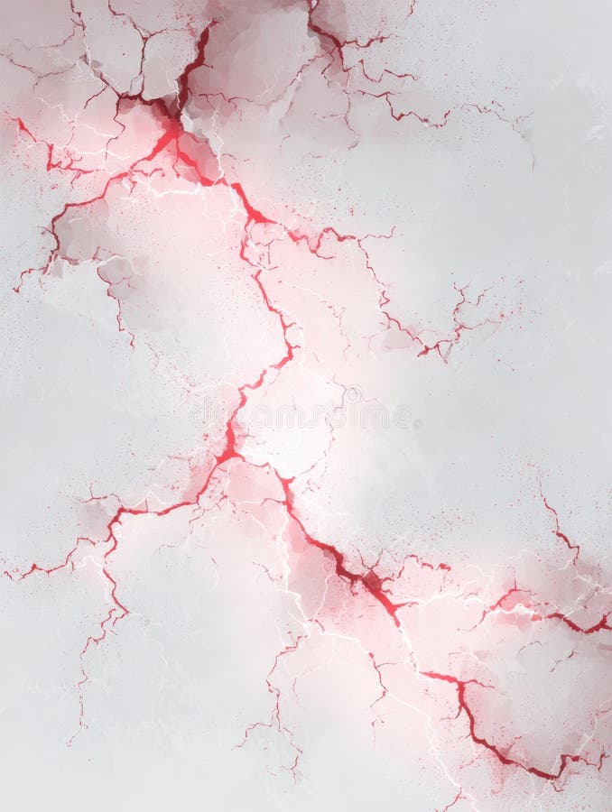 Crackled Red Lightning Veins Against a Minimal Background Create a ...