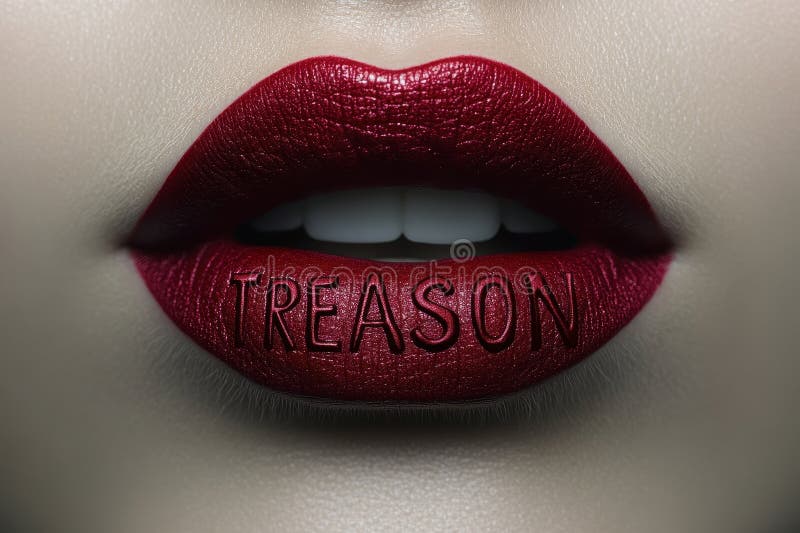 Impactful Message Written in Red Lipstick on Full Lips Highlighting the ...