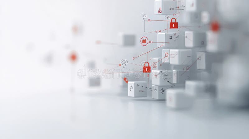 Innovative White Cube Security Concept Representing Unbreakable Data ...