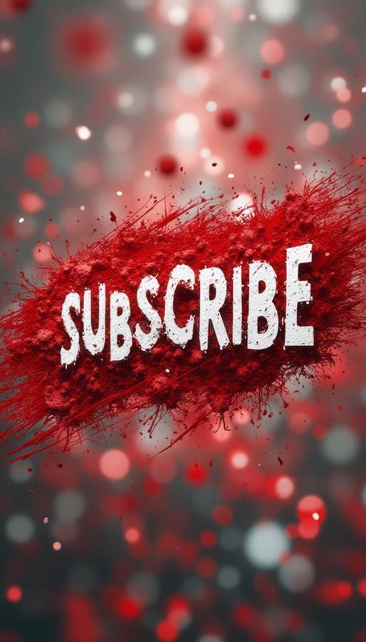 Dynamic Subscribe Graphic with Vibrant Splashes Stock Photo - Image of ...