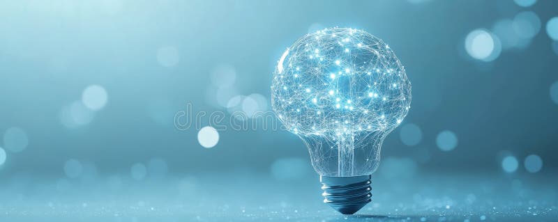 Innovative Concept Image Showing a Light Bulb with a Human Brain Shape ...