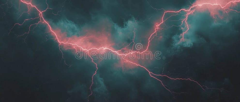Striking Visual of Lightning with Depth of Field Against a Dark ...
