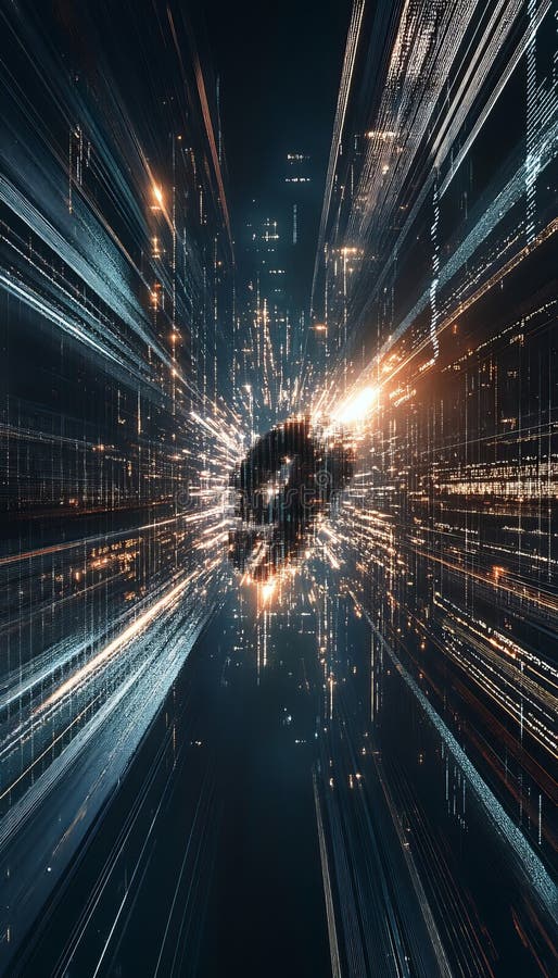 A Striking Visual of a Number Breaking through Code Lines, Showcasing ...