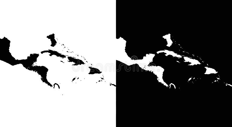 Caribbean Map Silhouette Inverse Black Stock Illustrations – 6 ...