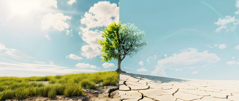 Dramatic Split Vision of Climate Change Impact: Greenery Vs Desert ...