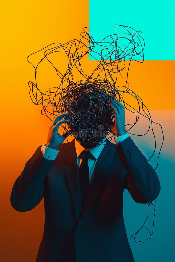 Chaos in the Mind s Eye stock illustration. Illustration of figure ...