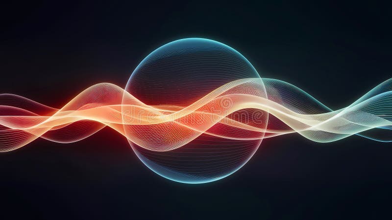 Visual Representation of Sound Waves Displayed Against a Black ...