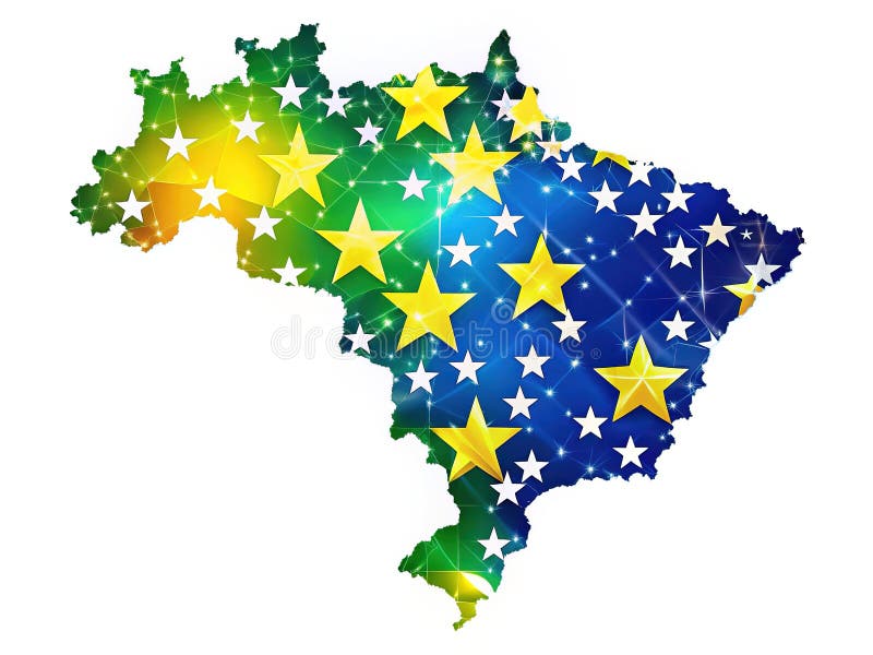 Abstract Brazil Connectivity Map a Sharp HighQuality Outline for ...