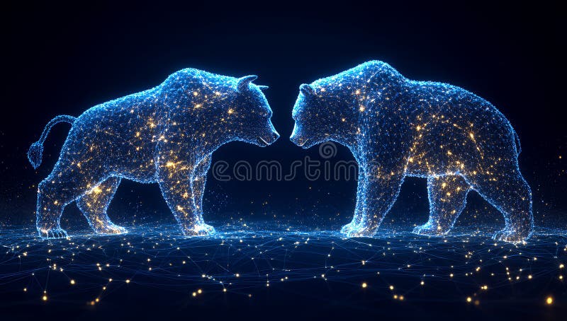 Dynamic Digital Representation of Two Bears in a Futuristic Setting ...