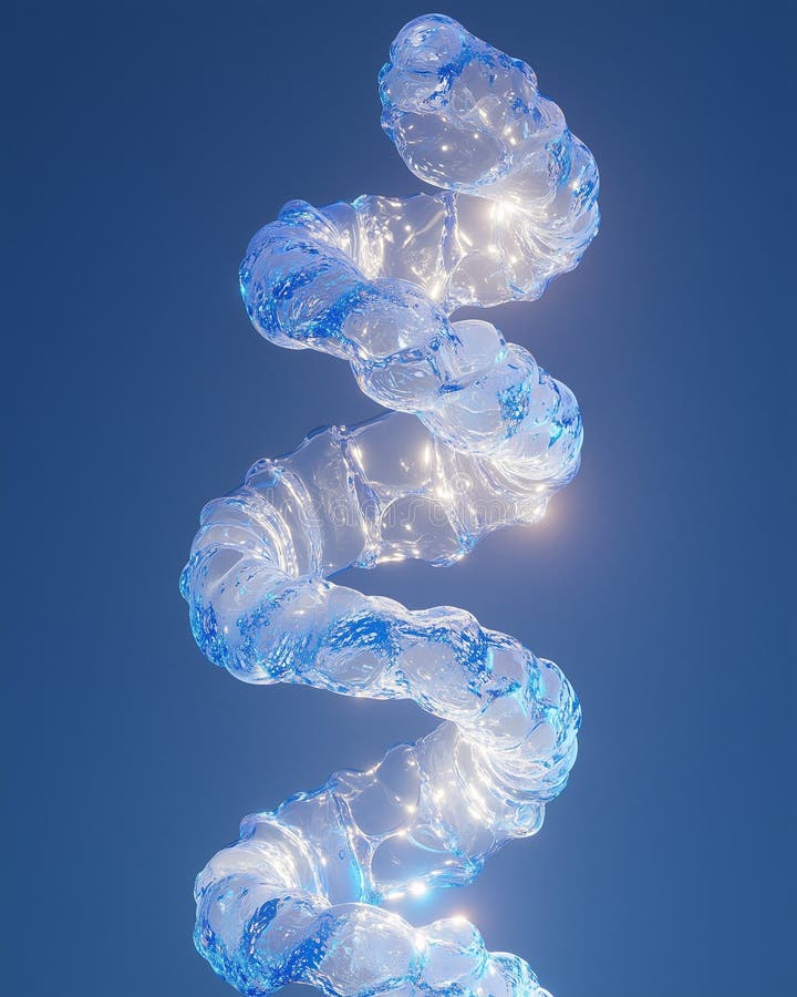 Striking Visualization of a DNA Double Helix Illuminated in Blue and ...