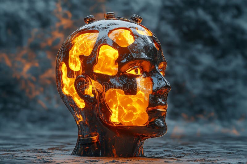 Fiery Representation of an Arsonist S Mind Amidst Flames and Smoke at ...