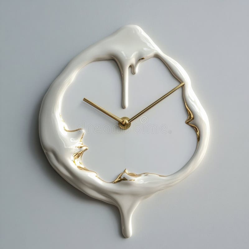 This Striking Wall Clock Features Melting Hands, Symbolizing the Fluid ...
