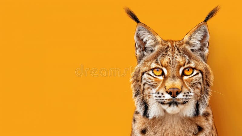 A Striking Web Banner Featuring a Lynx Cat Against a Bright Orange ...