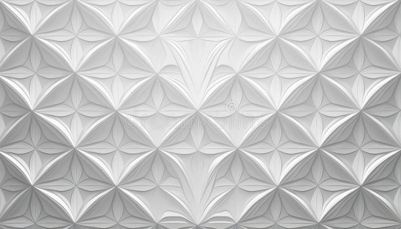 Striking White Abstract Wallpaper Background with Geometric Patterns a ...