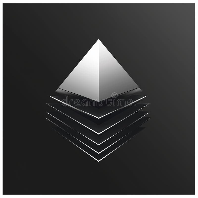 Bold and Elegant Pyramid Vector Logo Stock Illustration - Illustration ...