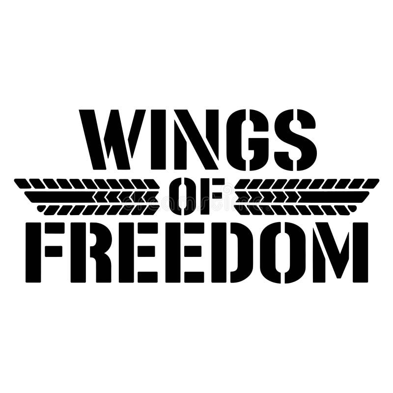 A Bold Typography and with Wing Elements Stock Vector - Illustration of ...